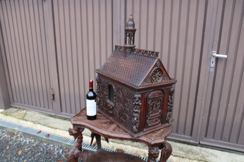 RARE antique religious wood carved church statue altar putti angels 19 ...