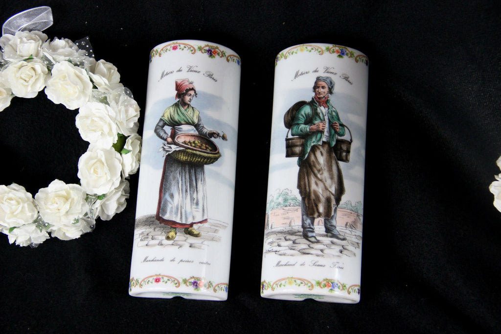 Pair porcelain radiator hanging humidifier vieux paris metiers marked ...