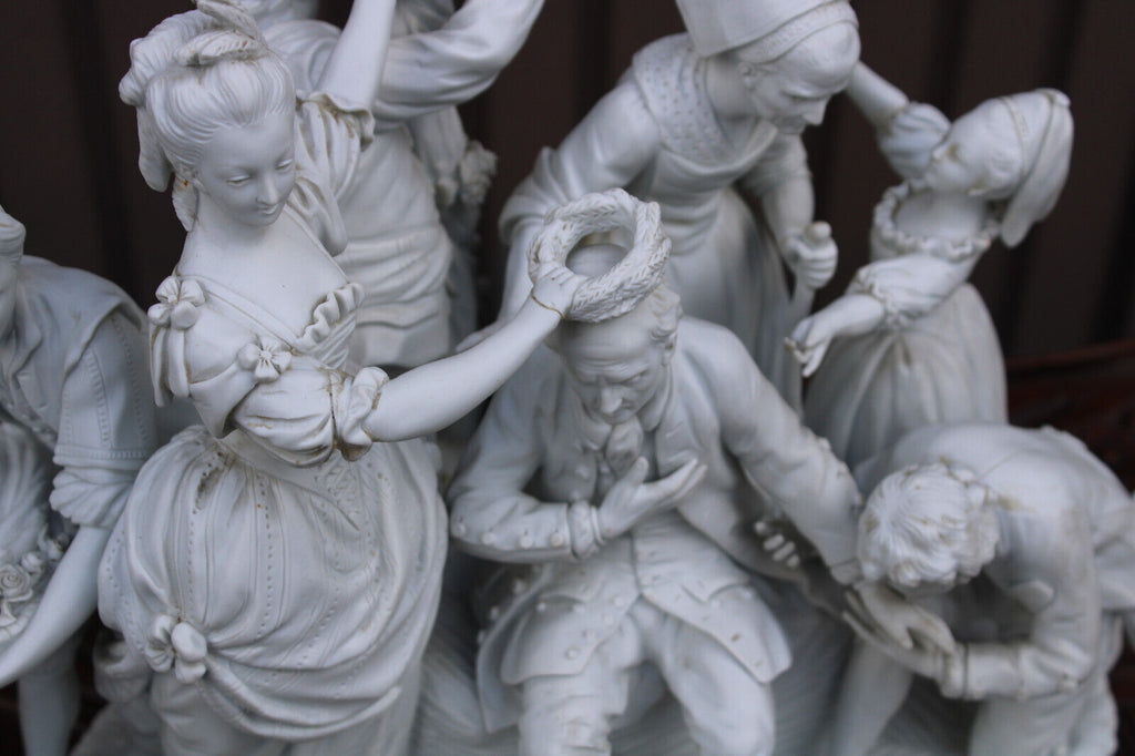 XL Porcelain bisque figural group after Boizot Sevres porcelain rare s ...